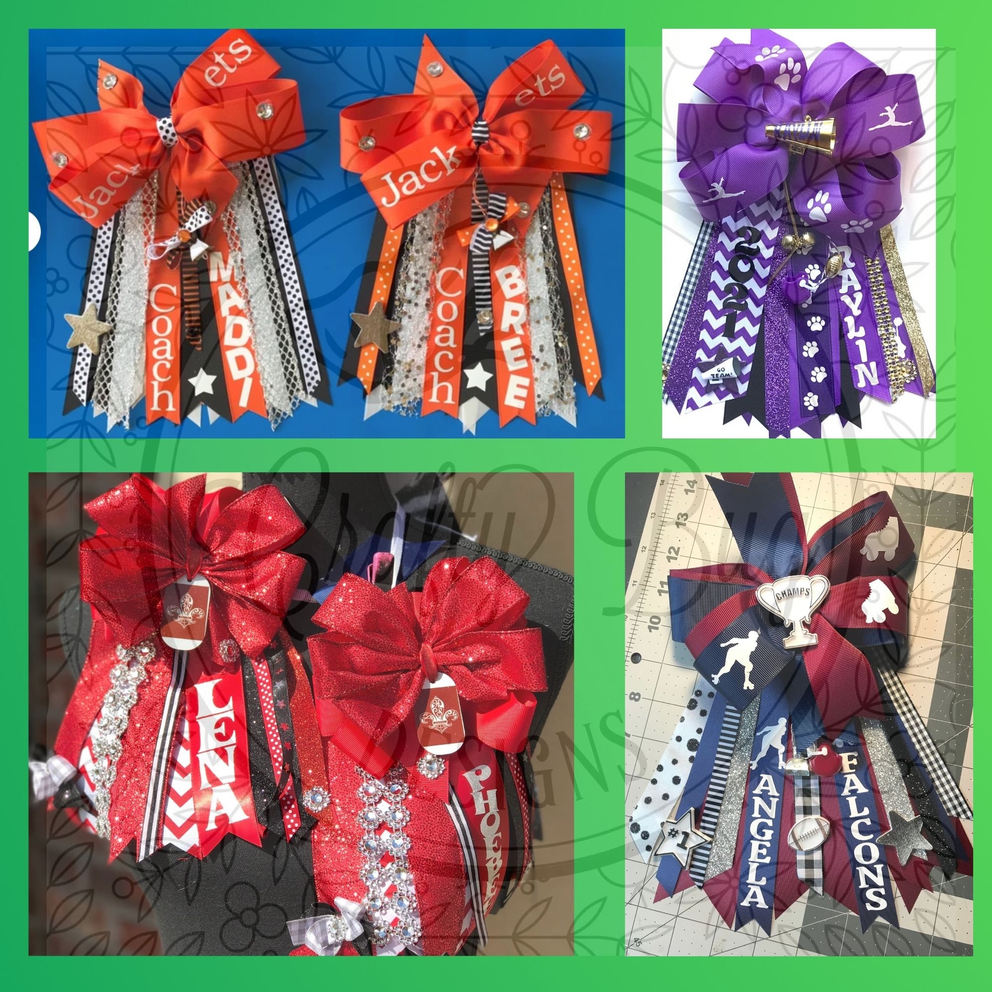 HAIR BOW Mum. Custom Homecoming Mum Hair Bow. Pinwheel Hair | Etsy