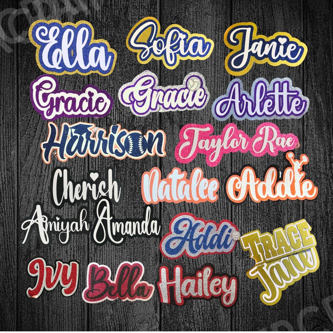 Name Cutouts for Homecoming Mums; Homecoming Mum Supplies; Name Die ...