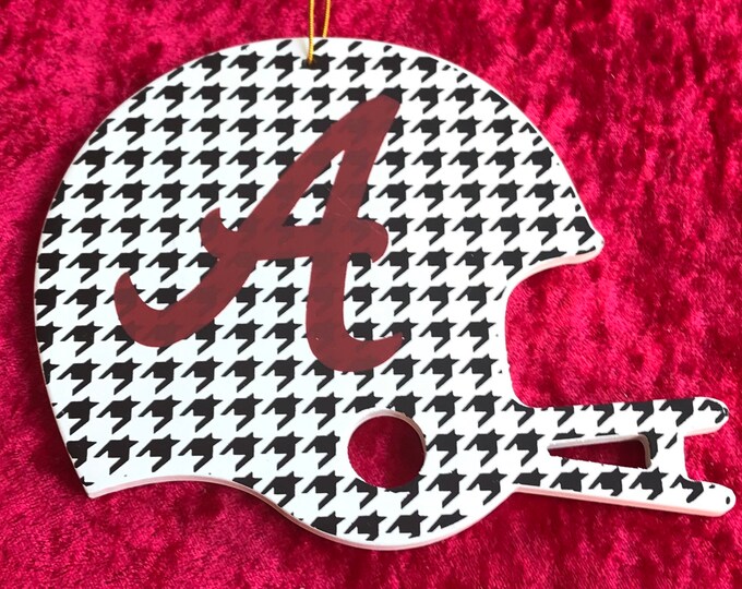 Houndstooth Helmet Sign. Alabama Football Helmet Sign. Bama - Etsy