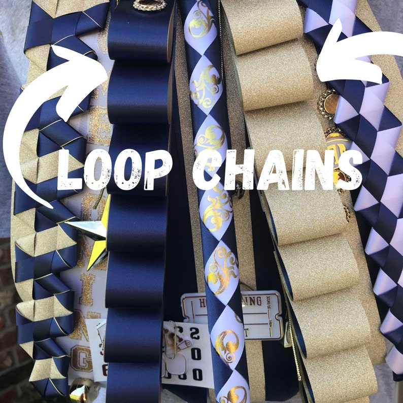 20" Navy & Gold Homecoming Mum: Pre-made Garter Mum. Personalization ...