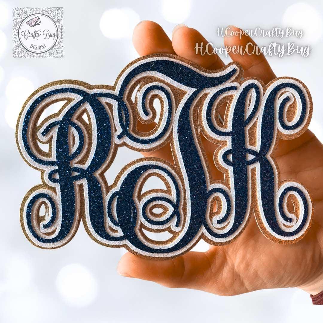 Custom ORDER Monogram Cutout; Homecoming Mum Supplies; Glitter or ...
