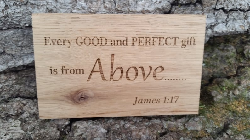 Inspiring Gifts Bible Verse Engraved Wood Plaque Home | Etsy