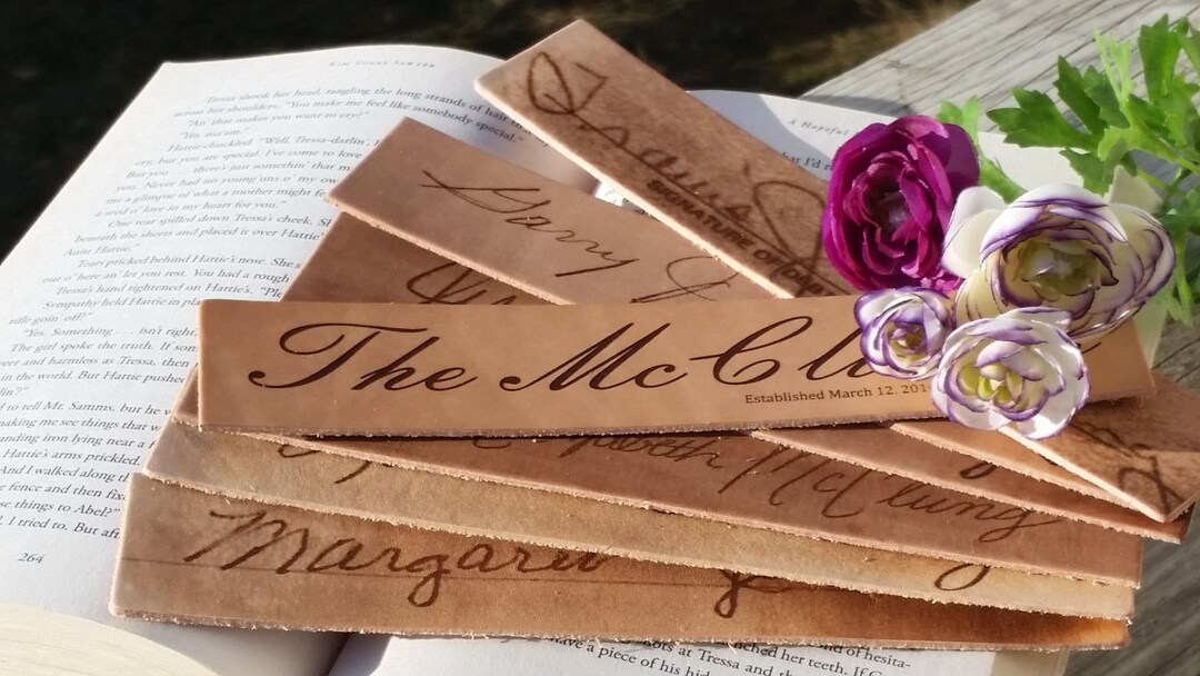 Custom Engraved Leather Bookmark, Reunion Gifts, 7, Individually Gift ...