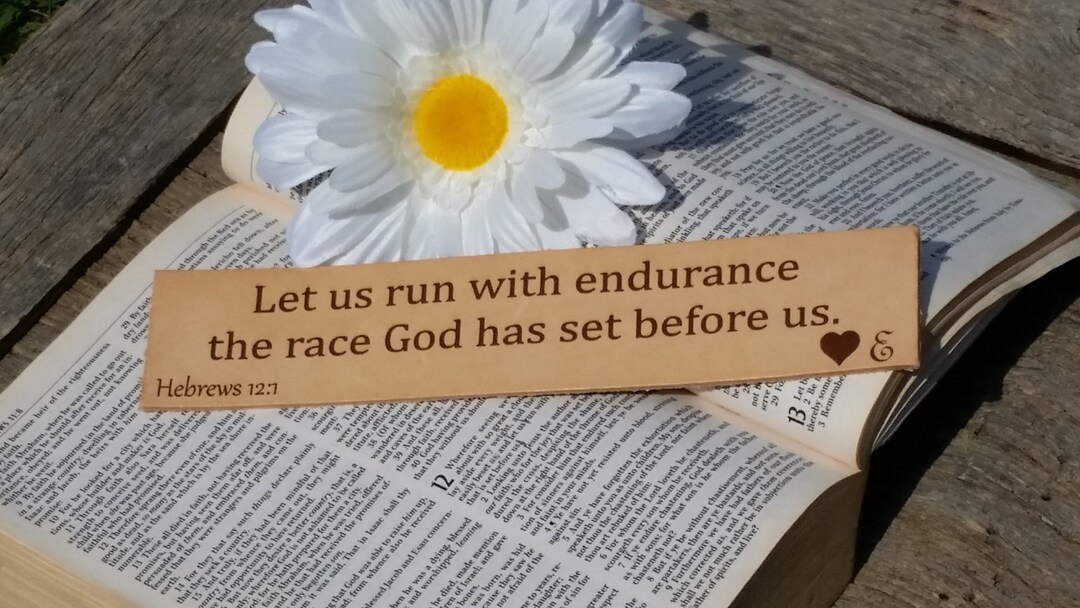 Confirmation Gift, Custom Engraved Leather Bookmark, Bible Verse ...