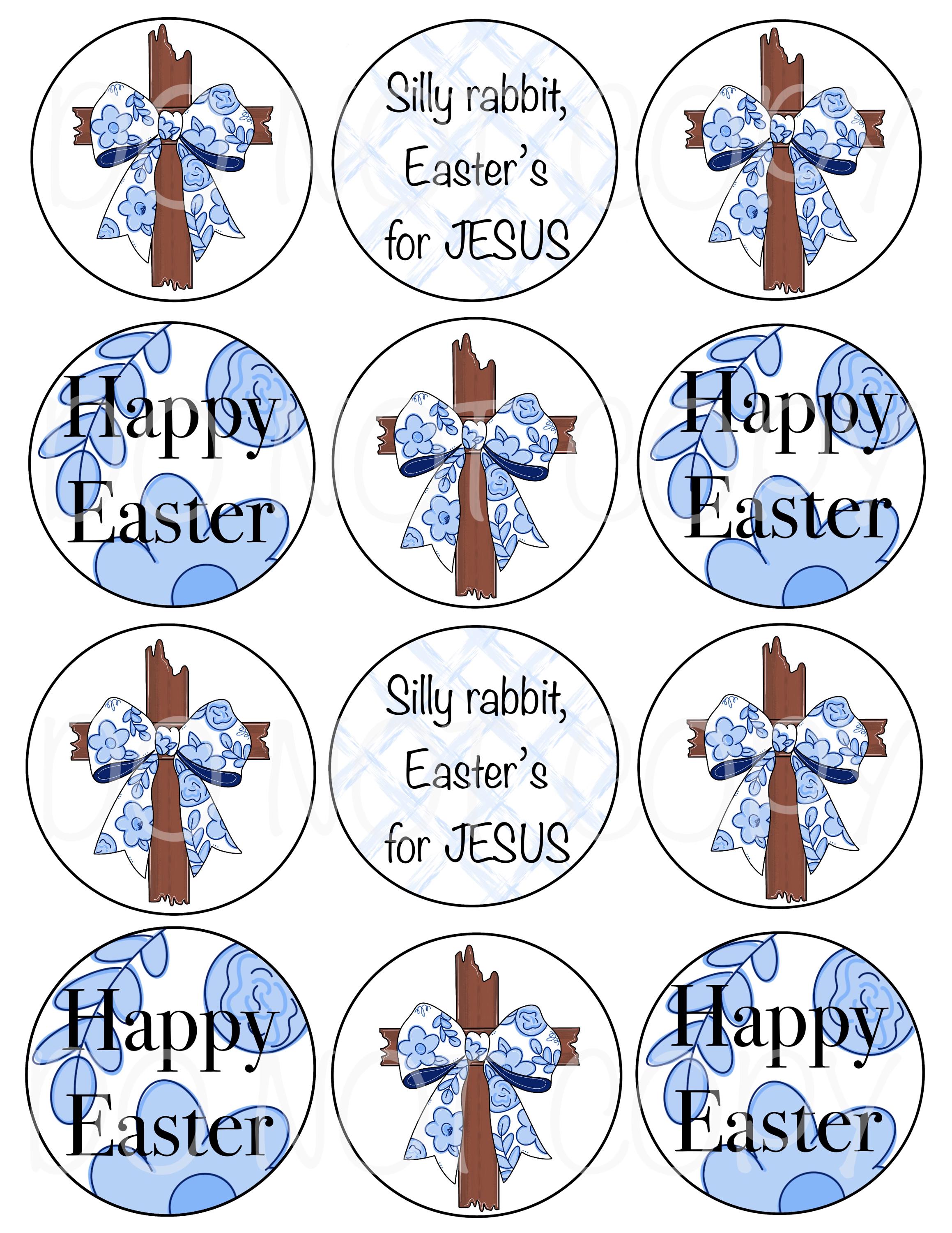 Easter Cupcake Toppers Digital Download Printable-printable Cupcake ...