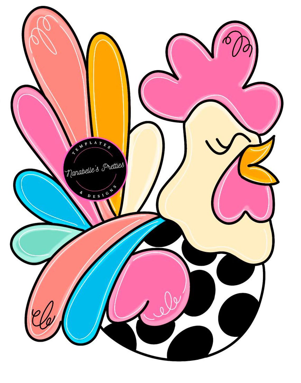 Spring Chicken Door Hanger Template- Chicken Door Hanger Templates ...