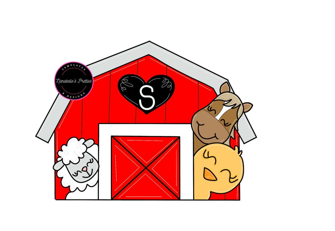 Barn Animals Door Hanger Template -door Hanger Template-template for ...