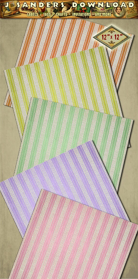 Down Home Bed Ticking Pattern Digital Download Paper Backing for Baby ...