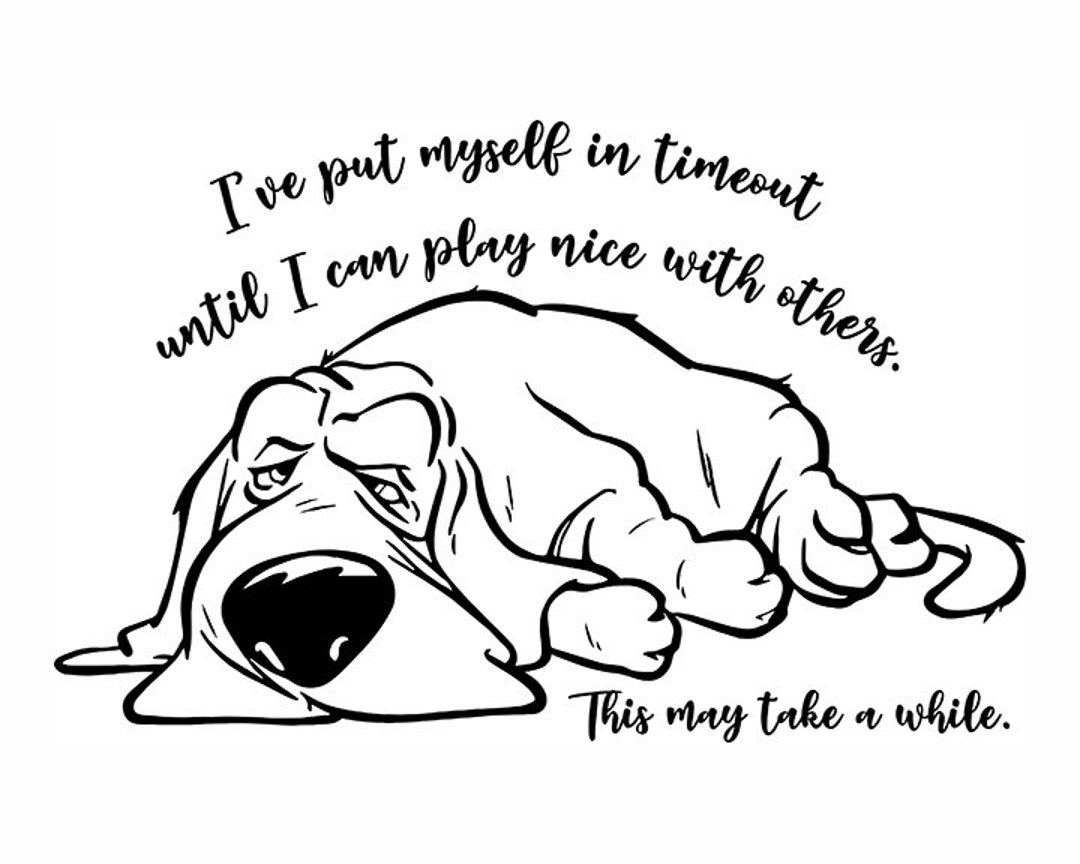 SVG Funny Dog Time Out Meme Cutout for Popular Cutting and Engraving ...