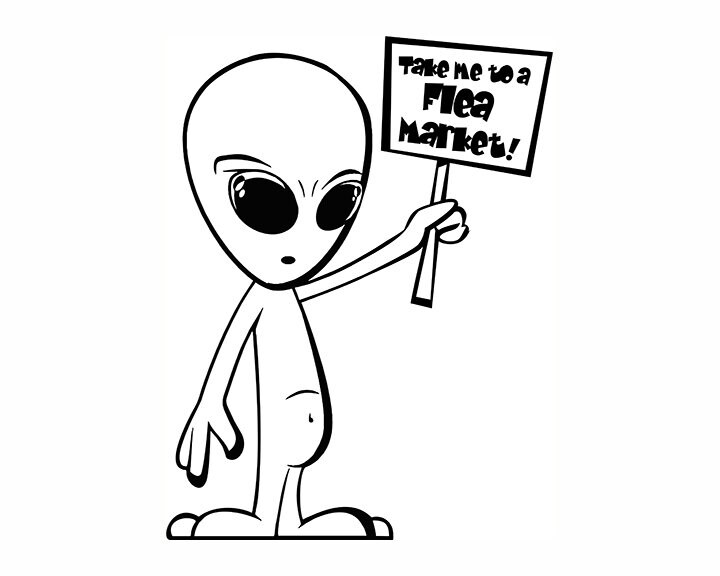 SVG Funny Alien Take Me to a Flea Market Meme Cutout for Use on Popular ...