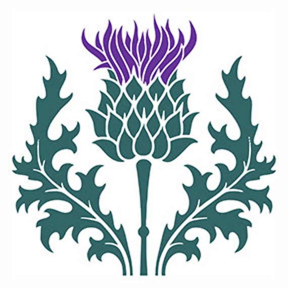 SVG Scottish Thistle Cutout for Popular Cutting and Engraving - Etsy