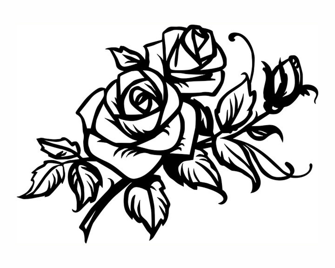 SVG Rose Spray Bouquet for Use on Popular Cutting and Engraving ...