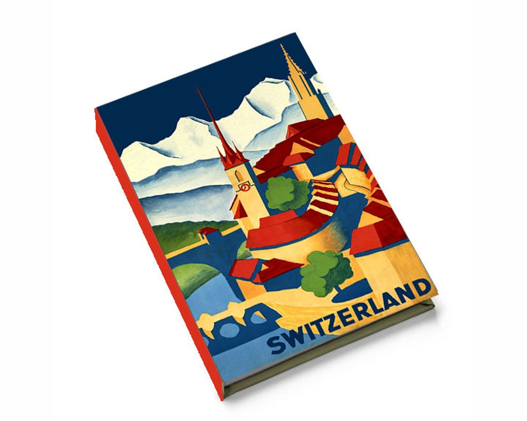 Switzerland Travel Diary Book Cover for 5.5" X 8" Hard Back European ...