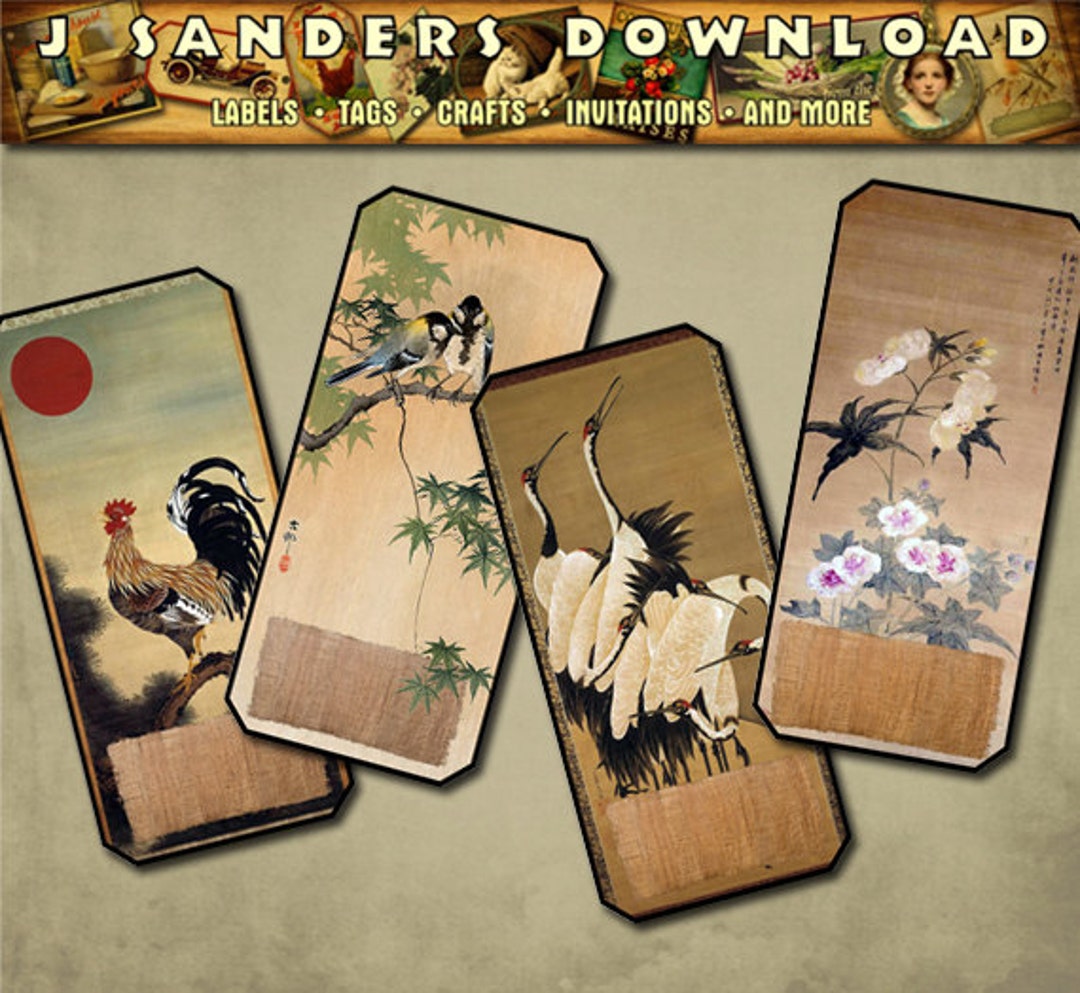 Japanese Screen Tags Digital Download - Etsy