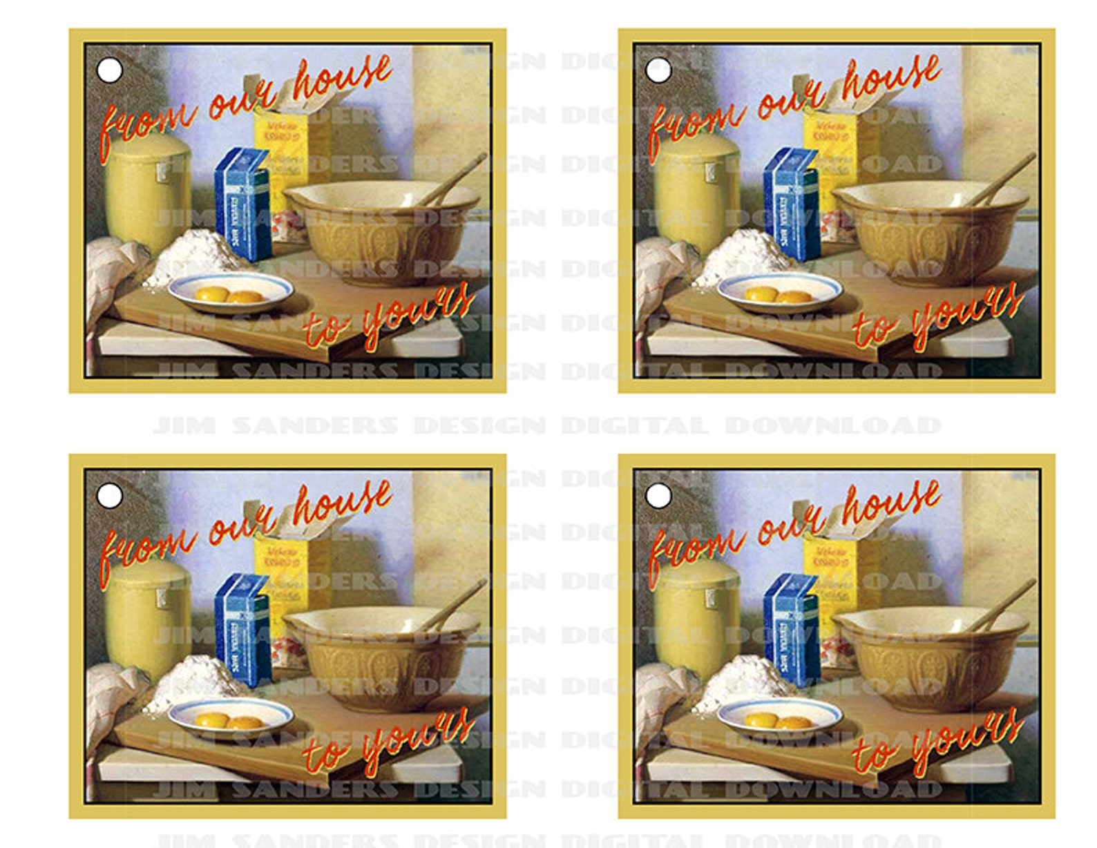 Bakery Tag, Gift Tag, Baking Accessories, Cooking, Hostess Gift ...