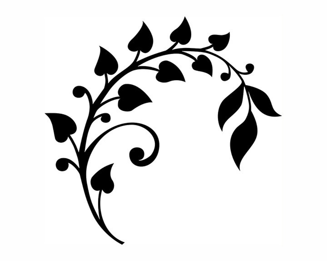 SVG Romantic Heart Vine Cutout for Use on Popular Cutting and Engraving ...