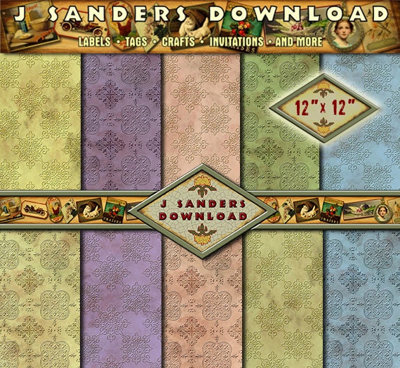 Victorian Tin Ceilings Digital Paper Download | Etsy