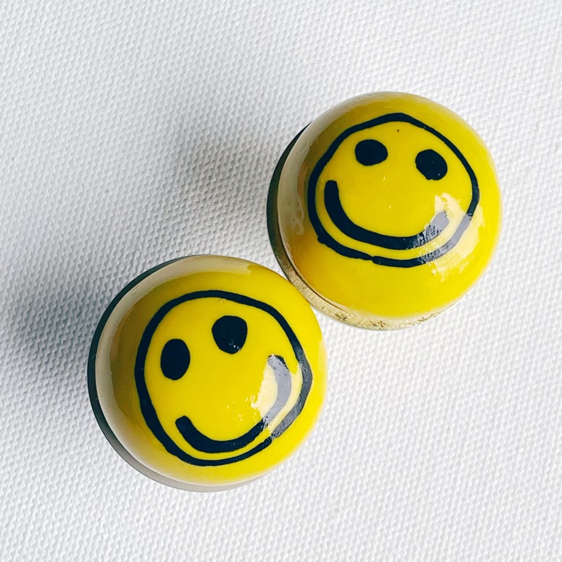 Smiley Face Killer....polymer Clay Drawer Pulls/knobs - Etsy