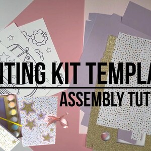 Painting Kit Party Favor Box for Paint and Coloring Pages 3D Folding ...
