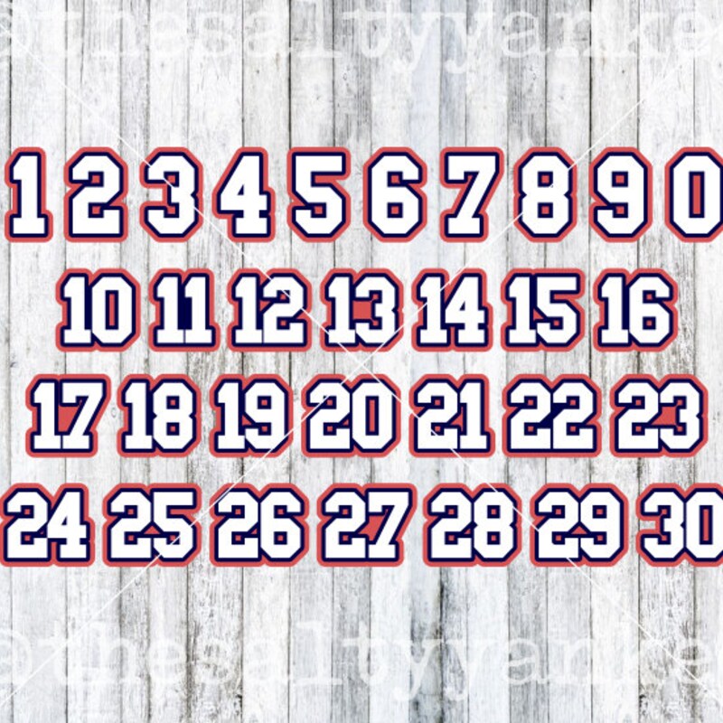 Layered Numbers Svg - Etsy
