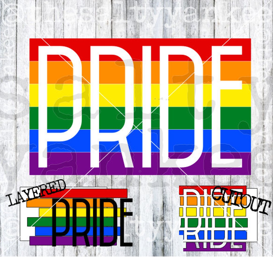 Pride Rainbow Flag Basic SVG Layered File Download - Etsy