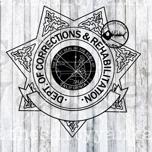 CDCR Badge Department of Corrections California Layered SVG - Etsy