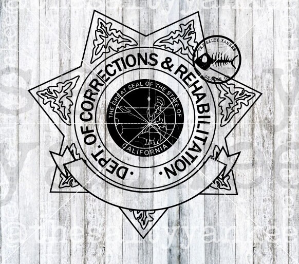 CDCR Badge Department of Corrections California Layered SVG | Etsy