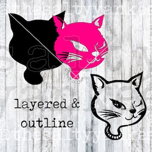 Retro 90s Winking Kitty Cat Inspired by the Vending Machine Stickers ...