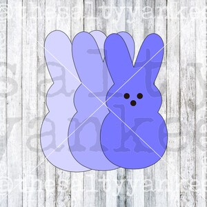 Easter Candy Bunnies Layered SVG File Download - Etsy