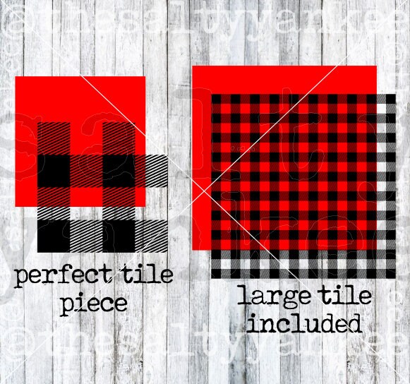 Buffalo Check Plaid Seamless Tile Layered SVG File Download | Etsy