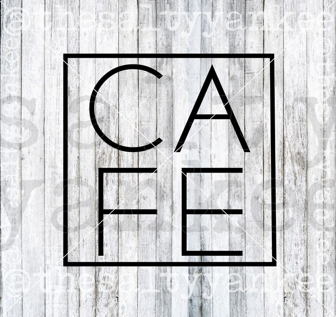 Cafe Square Minimalist SVG Layered File Download - Etsy