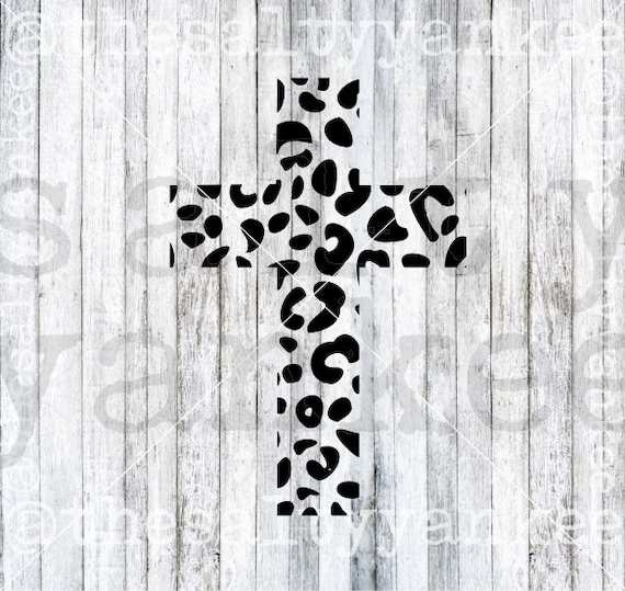 Leopard Cheetah Print Cross Clipart SVG File Download | Etsy UK