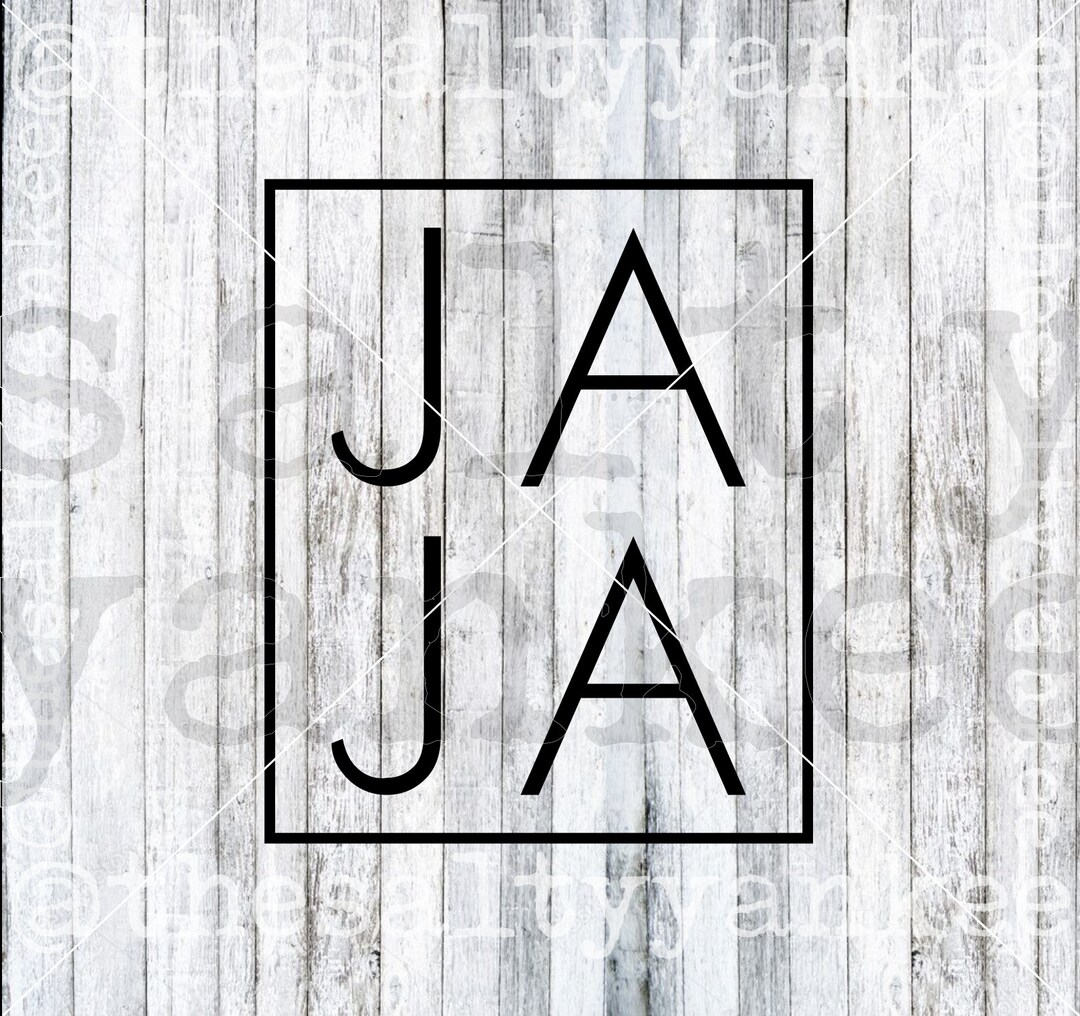Jaja Square JA JA Minimalist SVG Layered File Download - Etsy