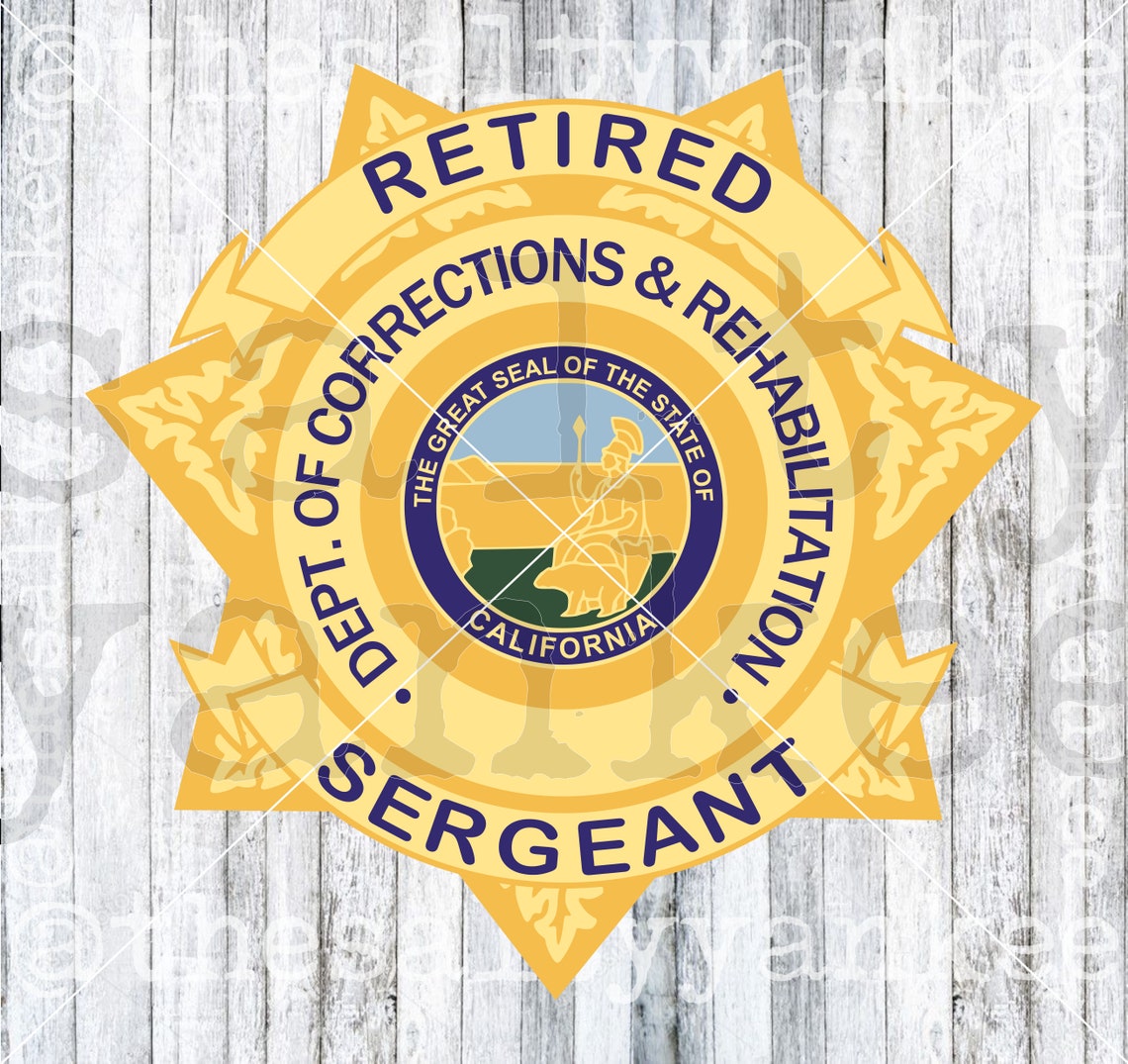 CDCR Badge Department of Corrections California Lieutenant Retired ...