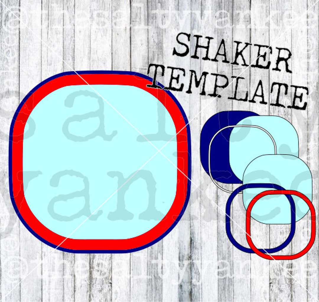 Shaker Template Rounded Corner Square Layered SVG File Download - Etsy
