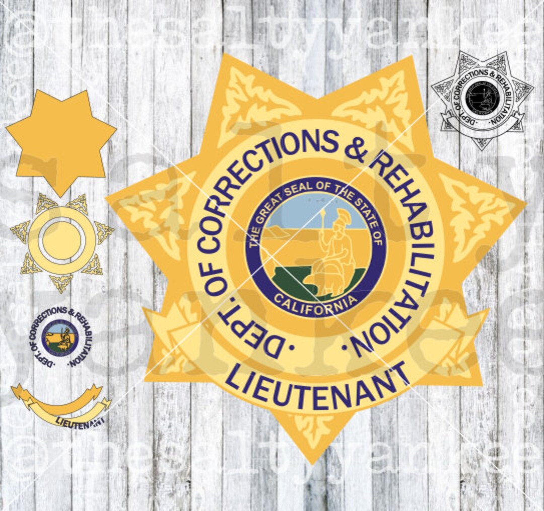 CDCR Badge Department of Corrections California Layered SVG - Etsy