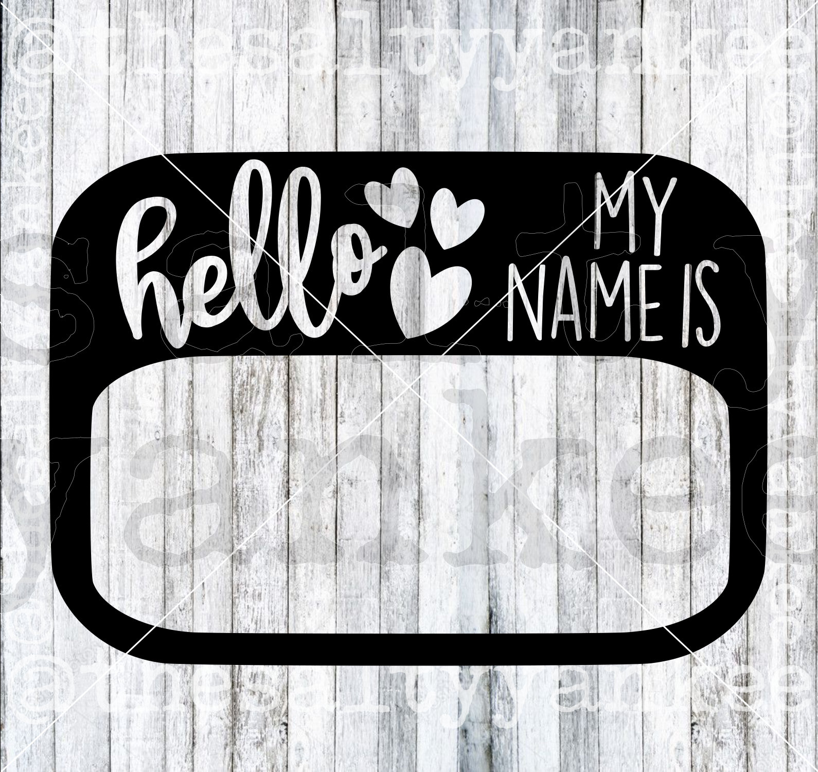 Hello My Name Is Clipart