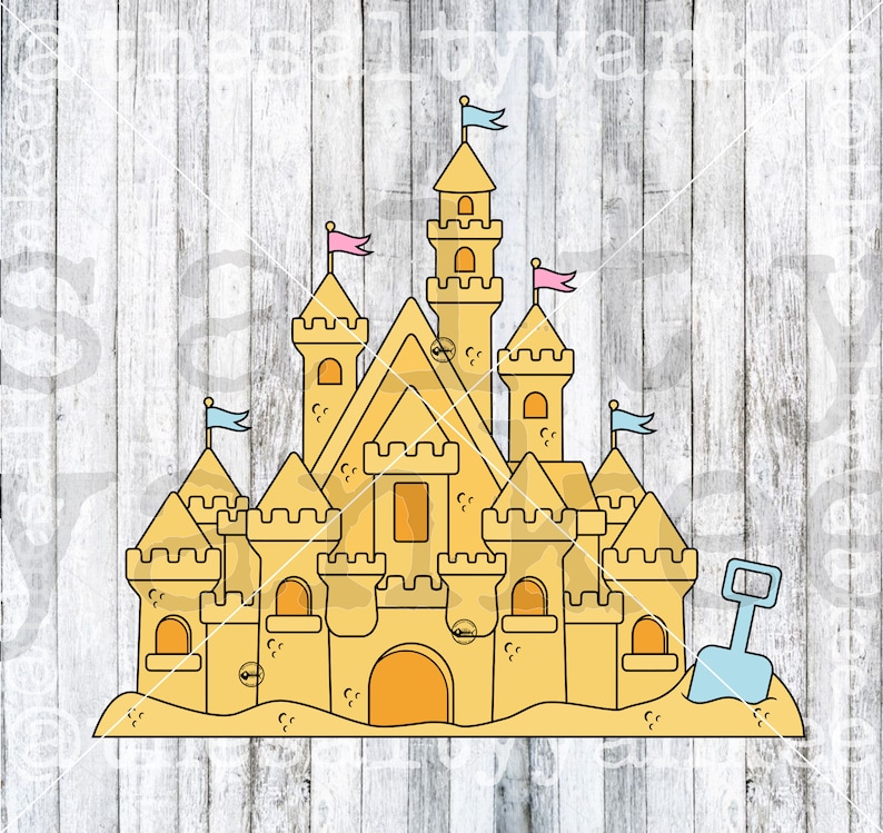 Famous Park Castle as Sand Castle Clipart SVG Layered File - Etsy