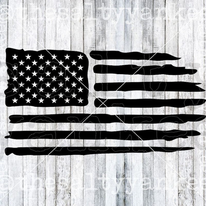 Tattered Flag Svg - Etsy