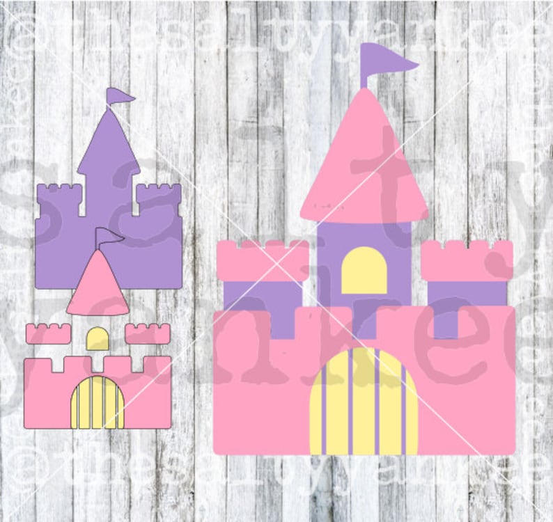 Basic Princess Castle Layered SVG File Download - Etsy