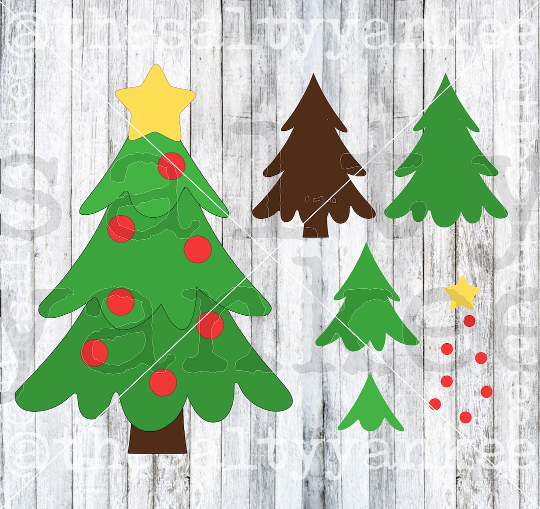 Simple Layered Christmas Tree SVG Layered File Download - Etsy