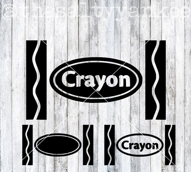 Crayon Wrapper Pattern Clipart SVG File Download | Etsy