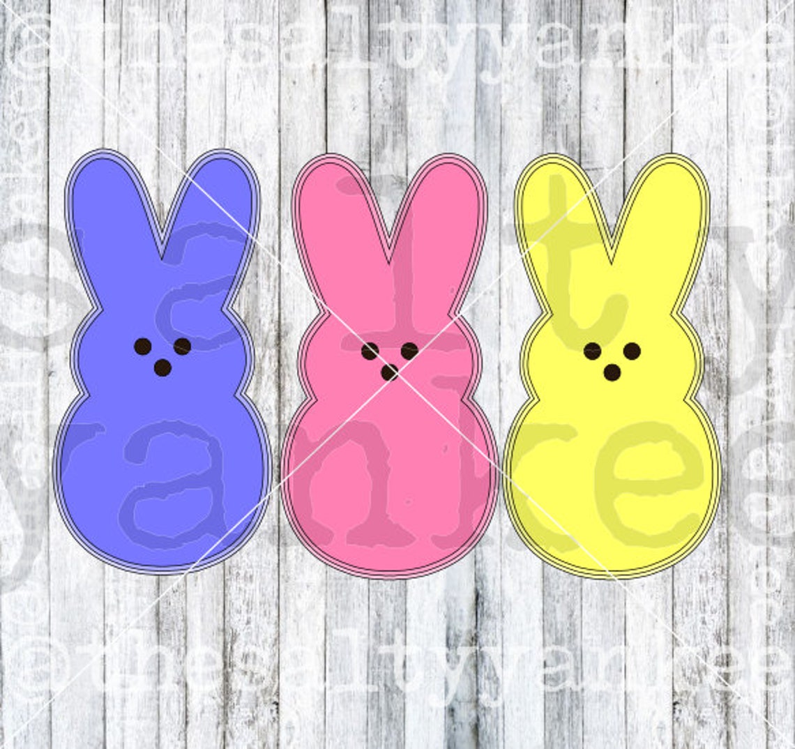 Easter Candy Bunnies Layered SVG File Download | Etsy