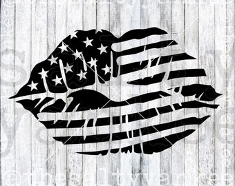 Distressed Lips Svg - Etsy