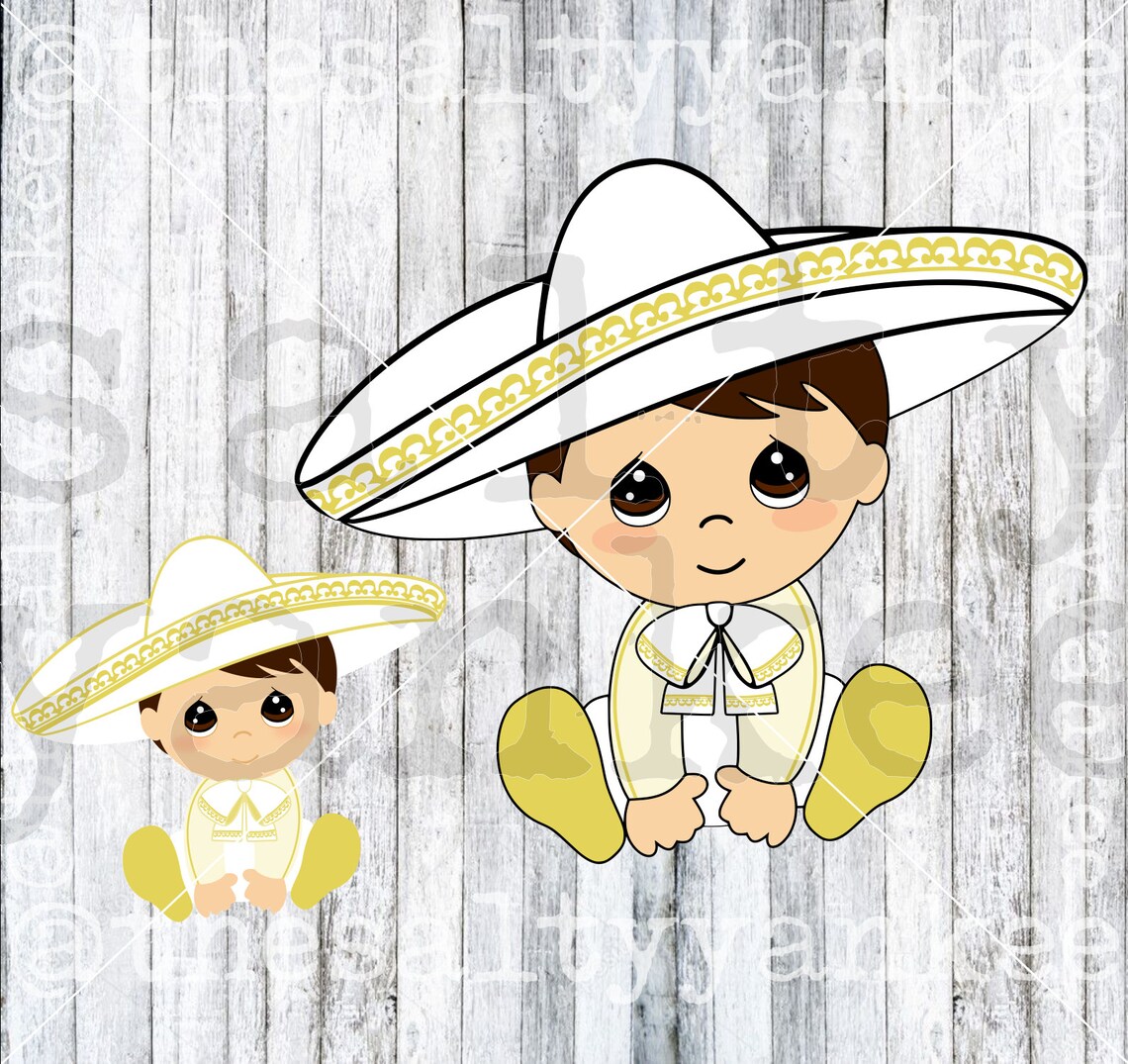 Charrito Charro Boy Baby Clipart SVG Layered File Download - Etsy