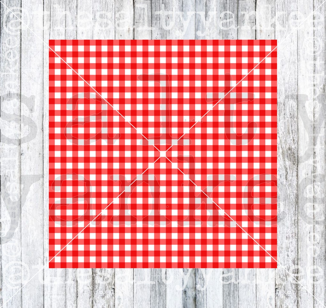 Gingham Checkered Plaid Print Background Digital Paper SVG and PNG File ...