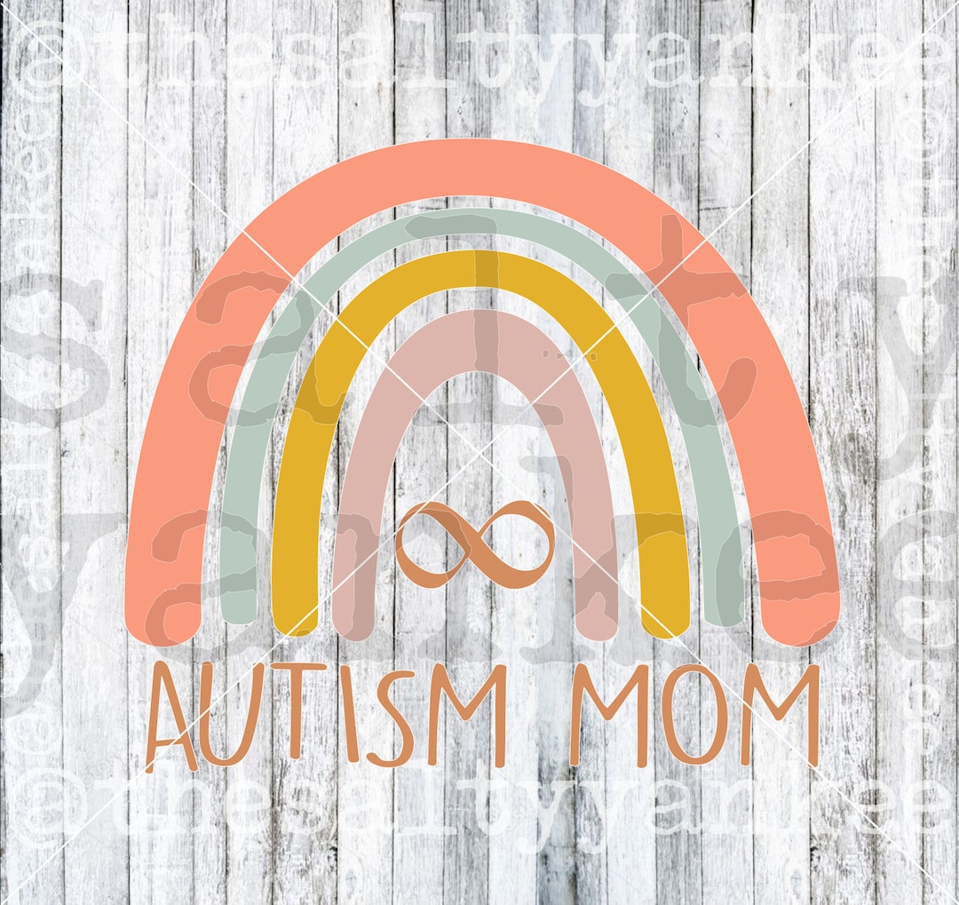 Autism Mom Infinity Symbol SVG Layered File Download - Etsy