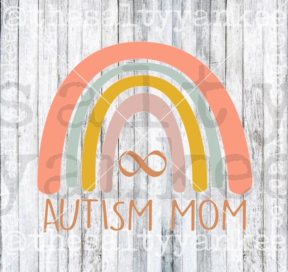Autism Mom Infinity Symbol SVG Layered File Download | Etsy