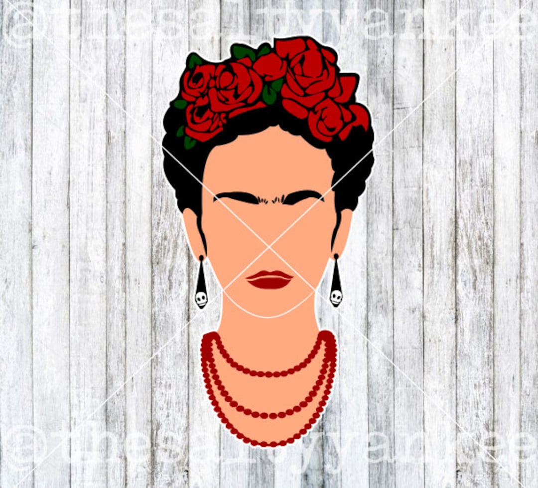 Frida Kahlo Minimalist Portrait SVG Layered File Download - Etsy
