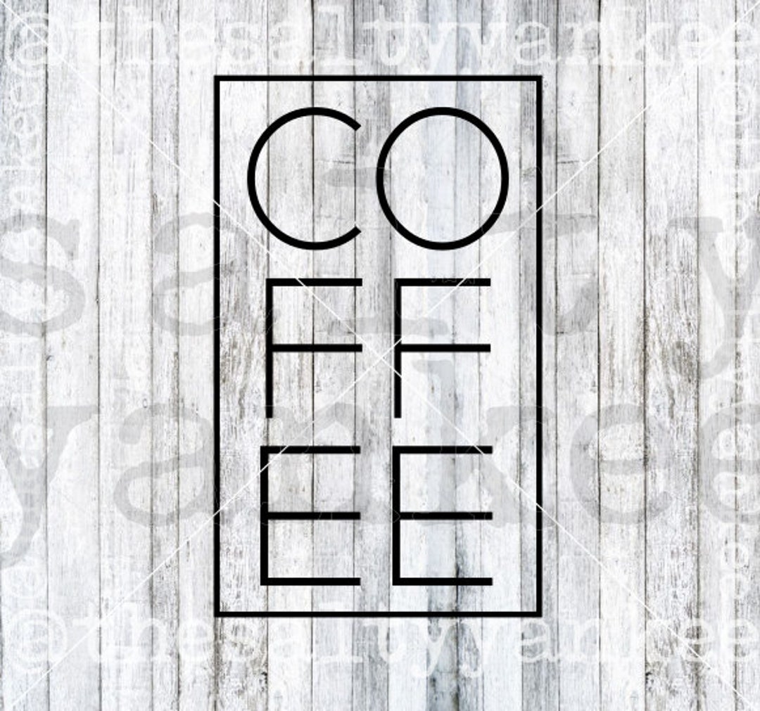 Coffee Square Minimalist SVG Layered File Download - Etsy